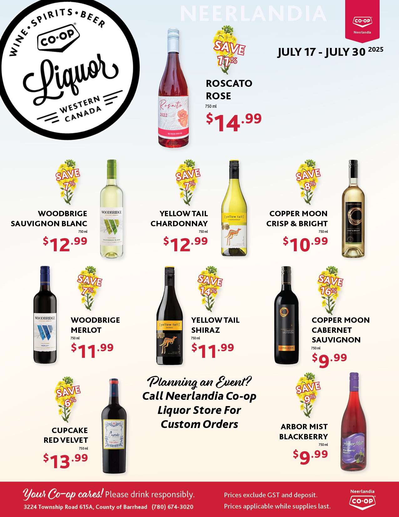 LIQUOR STORE FLYER July 17-30 – Neerlandia Co-op